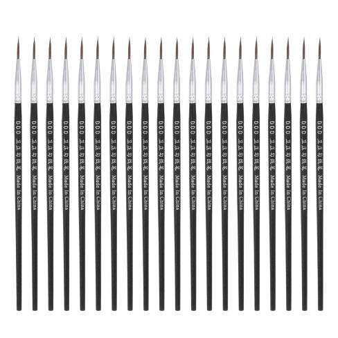 Unique Bargains Detail Nylon Painting Brush 50 Pcs Black 14mm : Target