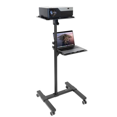 Mount-it! Height Adjustable Mobile Projector And Laptop Stand (2 ...