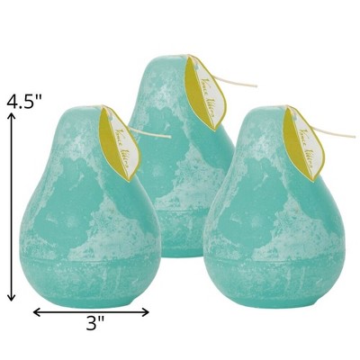 Sea Foam Pear Candles - Set Of 3 : Target