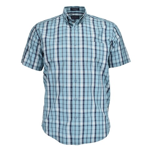 Falcon Bay Men's Big And Tall Button Down Collar Sport Shirt | Seafoam ...