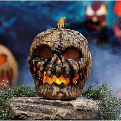 Animated Flaming Burlap Pumpkin : Target