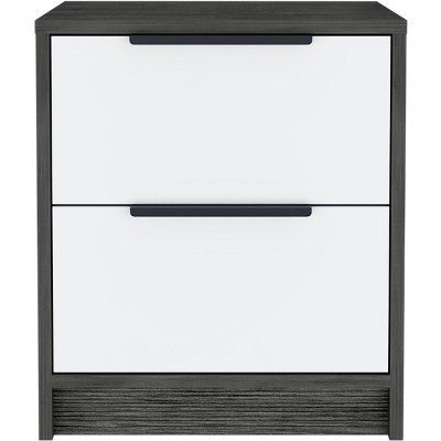 Nicbex 16.1 Inch Wide Nightstand With 2 Drawers,side Table With Large ...