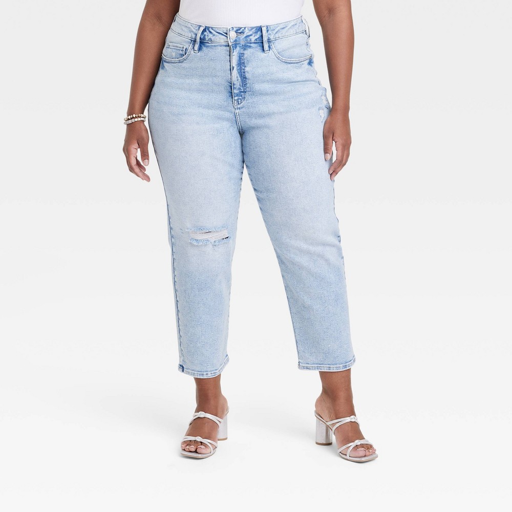 UPC 196983896034 - Women's High-Rise Cropped Slim Straight Jeans - Ava ...