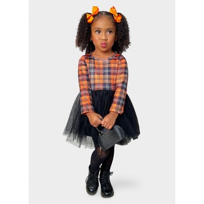 Preppy Plaid Tutu Dress Mia Belle Girls, Orange, 2t : Target