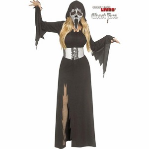 Scream Women's Ghostface Mirror Bling Hooded Gown Halloween Costume ...