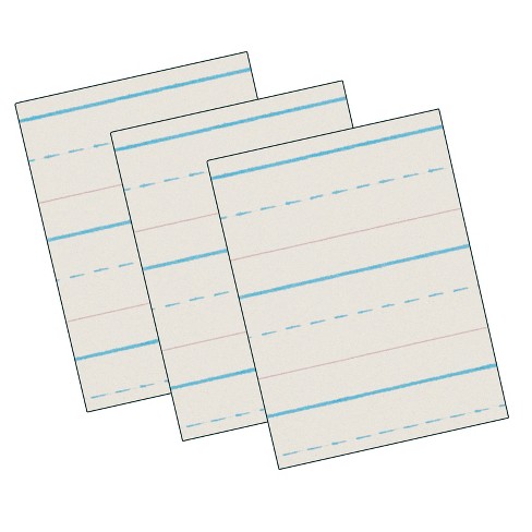 Pacon Newsprint Handwriting Paper, Skip-a-line, Grade 1, Ruled Long, 11 ...
