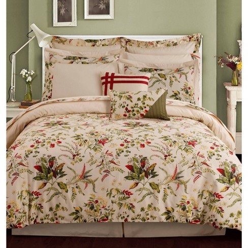 12pc Queen Maui Cotton Bed In A Bag Green/red/off White - Tribeca ...