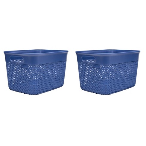 Life Story Lightweight Heavy Duty Storage Woven Trendy Basket 16 Quarts ...