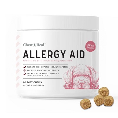 Chew + Heal Allergy Aid With Antioxidants, Dog Supplement, Immune ...