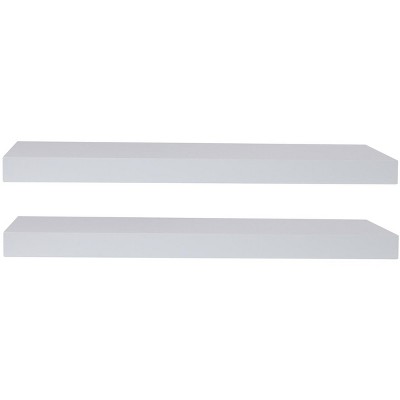 Sorbus Large Wall Mount Floating Shelf (white Wood) : Target