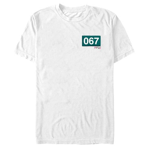 Men's Squid Game 067 Patch T-shirt - White - Small : Target