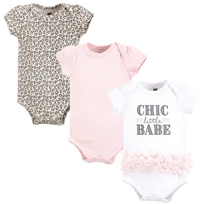Hudson Baby Infant Girl Cotton Bodysuits, Chic Little Babe Tutu, 9-12 ...
