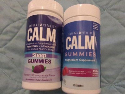 Natural Vitality Vegan Natural Calm Gummies For Stress - Raspberry ...