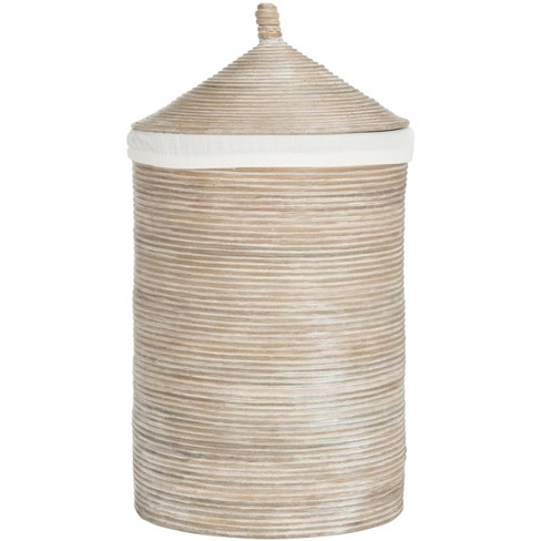 Wellington Laundry Basket - White/grey White Wash - Safavieh : Target