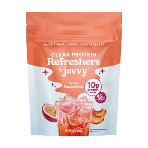 Javvy Passionfruit Peach Clear Protein Refreshers - 8.9oz : Target