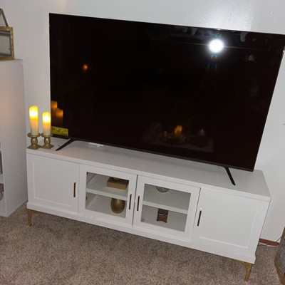 Storage Tv Stand For Tvs Up To 75" Weathered Pine - Threshold™ : Target