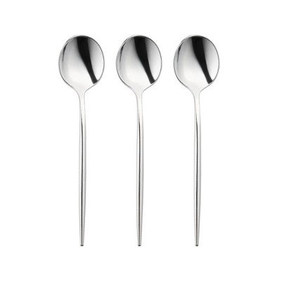 Smarty Had A Party Shiny Metallic Silver Hammered Plastic Spoons (1000 ...