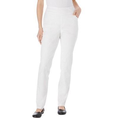 Woman Within Women's Plus Size Tall Flex-fit Pull-on Straight-leg Jean ...