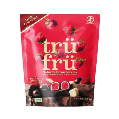 Tru Fru Hyper-dried Strawberries Covered In Dark Chocolate Candy - 4 ...