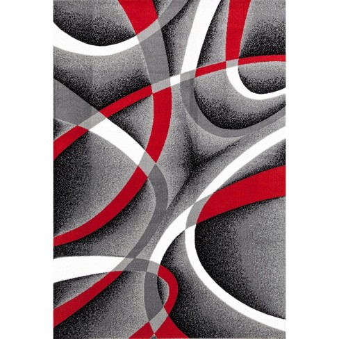 Luxe Weavers Modern Abstract Geometric Gray 9x12 Area Rug : Target