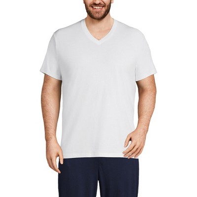 Lands' End Men's Big V-neck Undershirt 3 Pack - 4x Big - White : Target