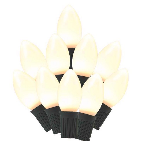 Celebrations Classic Led C9 White 25 Ct String Christmas Lights 24 Ft ...