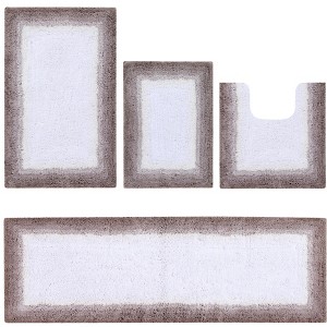 Torrent Collection 4 Piece 100% Soft Cotton Tufted Weave Bath Rug Set ...
