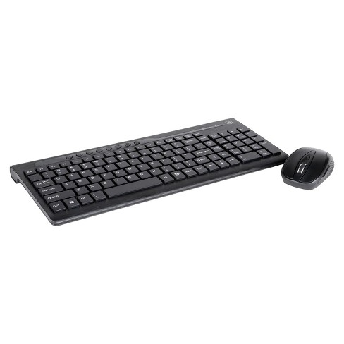 Digital Innovations Wireless Keyboard And Easyglide™ Mouse In Black ...