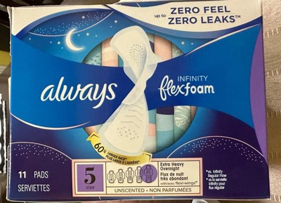 Always Infinity Extra Heavy Absorbency Overnight Sanitary Pads With ...