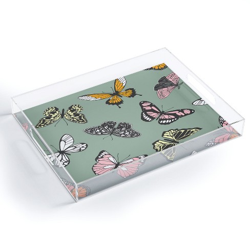 Emanuela Carratoni Wild Butterflies Acrylic Tray - Deny Designs : Target