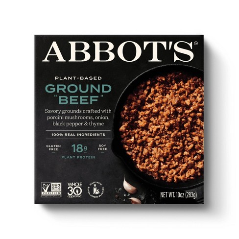 Abbot's Plant Based Vegan Ground Beef - 10oz : Target