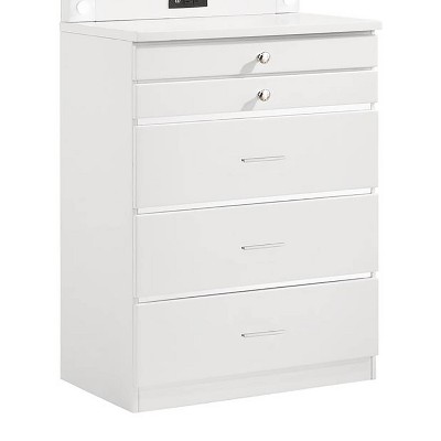 Garneta 5 Drawer Chest With Jewelry Drawers White - Homes: Inside + Out ...