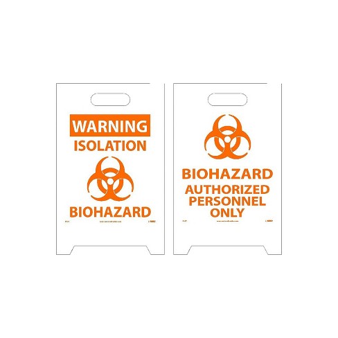 National Marker Double-sided A-frame Sign "biohazard " 19" X 12" White ...