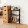 3 Tier Metal Wire Shelving Unit with Adjustable Shelves, 23.63" H, for ...