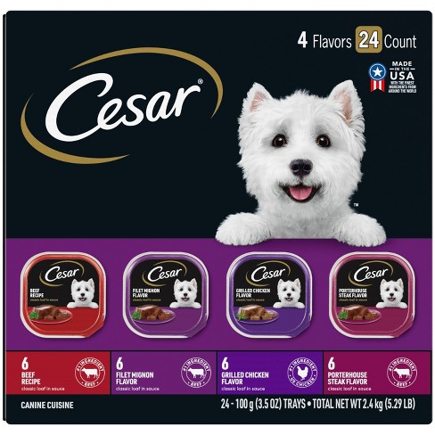 Cesar Classic Loaf In Sauce Beef, Steak, Chicken And Red Meat Flavor ...