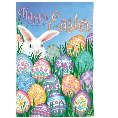 Happy Easter Multi Eggs Suede Garden Flag : Target