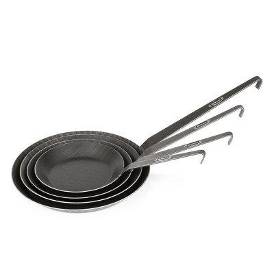 Petromax Wrought Iron Skillet, Long Handle Pan for Campfire or Home ...