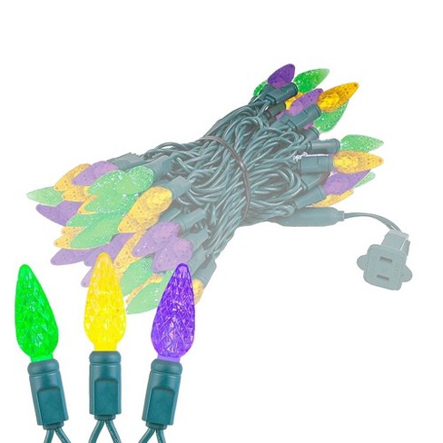 Novelty Lights Yellow/purple/green C6 Led Christmas String Lights 70 ...