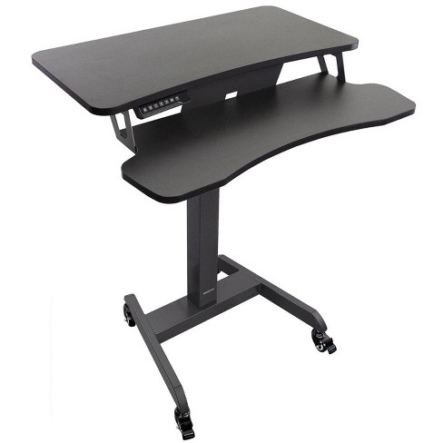 Mount-it! Electric Mobile Adjustable Standing Workstation With Wheels ...