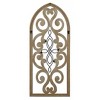 Traditional Screen Wood & Metal Wall Sculpture Brown - Stylecraft ...