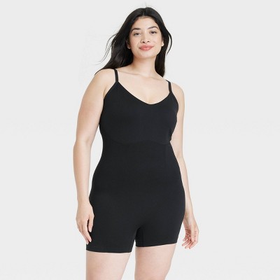 Women's Seamless Romper - Colsie™ Black/soft Black/soft Beige 1x : Target