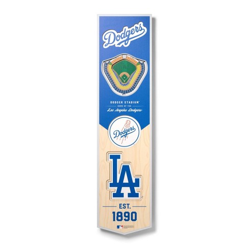 8" X 32" Mlb Los Angeles Dodgers 3d Stadium Banner : Target