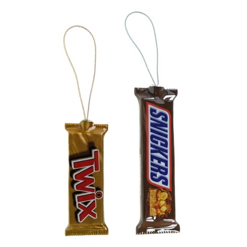 Wondapop Snickers And Twix 4.5" Christmas Tree Ornament Set, Indoor ...