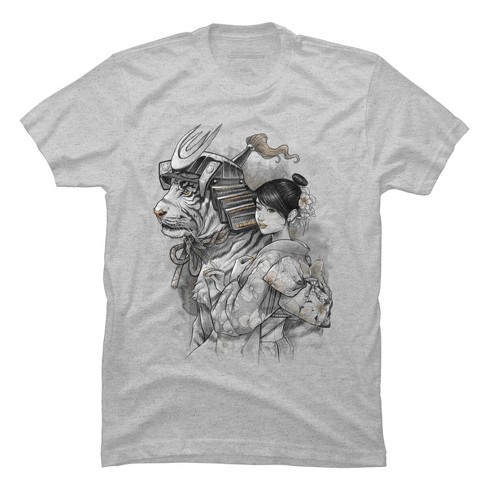 Men's Design By Humans Samurai Tiger By Dbhoriginals T-shirt - Athletic ...