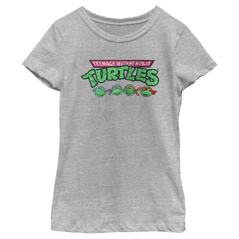 Girl's Teenage Mutant Ninja Turtles Distressed Character Lineup T-shirt ...