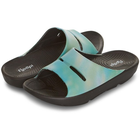 Womens Sophie Comfort Slide Sandals , Green Tie Dye - 8 : Target