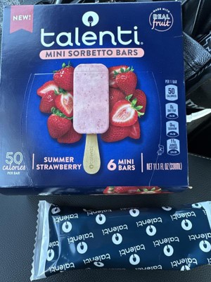 Talenti Mini Sorbetto Fruit Bars Summer Strawberry With Real Fruit - 11 ...