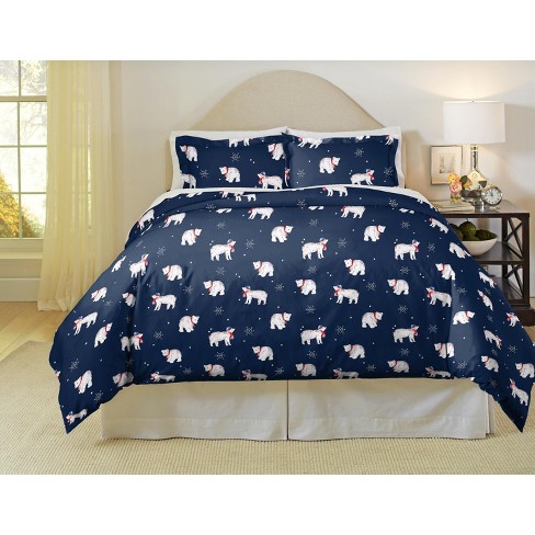 Pointehaven 180 Gsm Snow Bear 100% Cotton Heavy Weight Flannel 3 Pc ...
