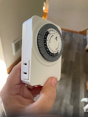 Indoor 2 Polarized Outlet Timer White - Dealworthy™: Light Timer For ...