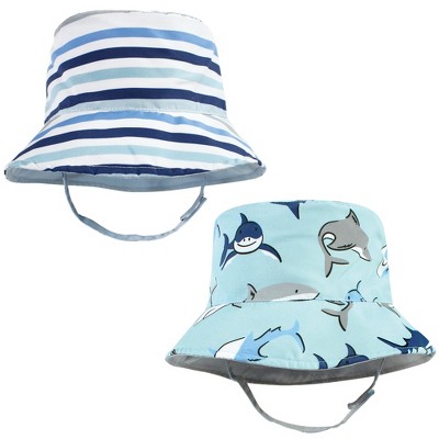 Hudson Baby Infant Boy Sun Protection Hat, Shark Stripe, 0-12 Months ...